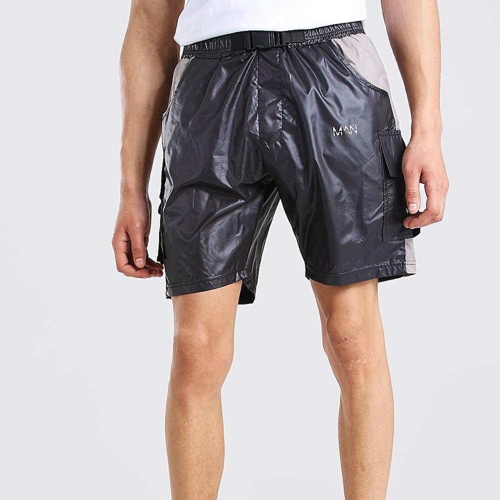 Man Dash Utility Buckle Shell Shorts - Gem